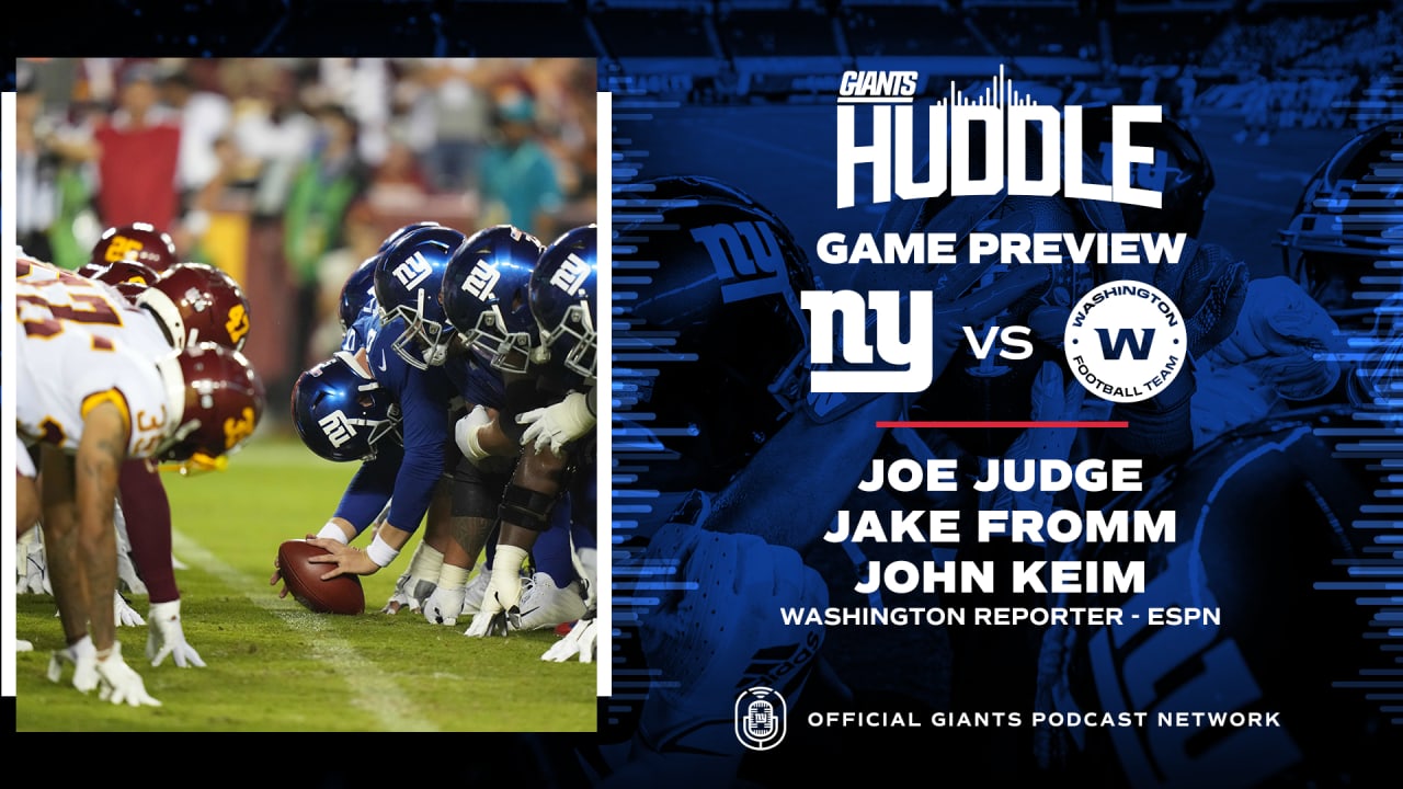 Giants Huddle | Jake Fromm and Joe Judge preview Washington