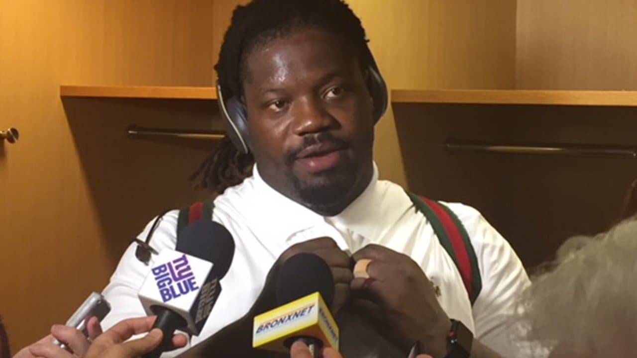 DT Damon Harrison reacts to the loss vs. SEA