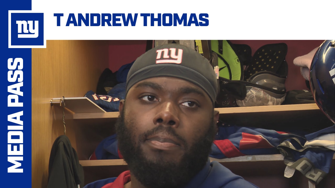 OT Andrew Thomas on his first practice back