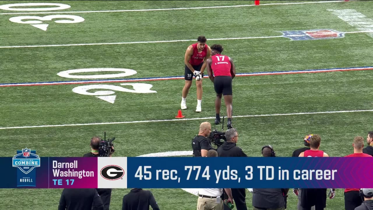 Darnell Washington makes eye-popping one-handed catch during combine drill