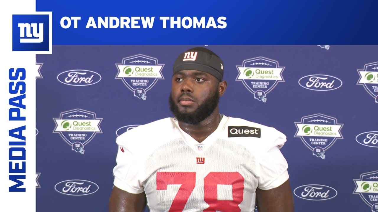 OT Andrew Thomas on being voted captain: 'I don't think it stops there'