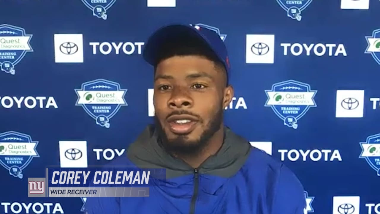 WR Corey Coleman happy to be back with Giants