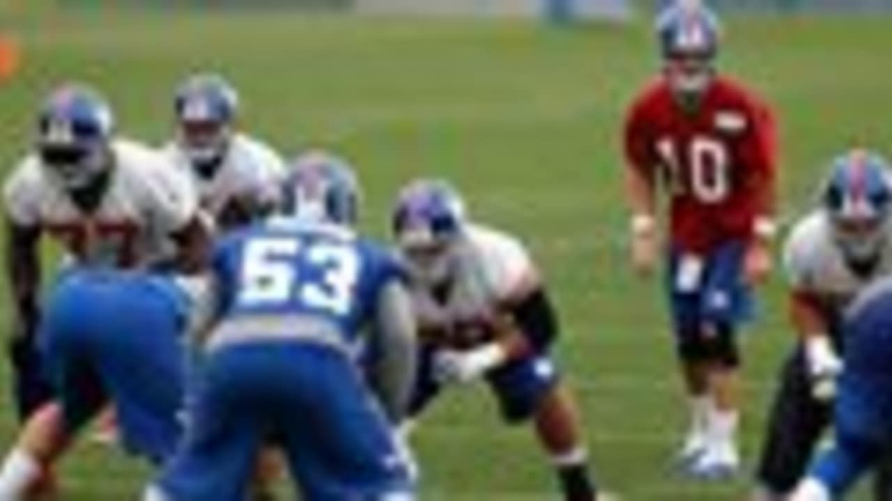 New Giants O-Line takes the field for first time