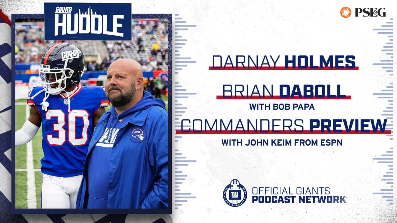 Giants Huddle | Darnay Holmes previews matchup vs. Commanders