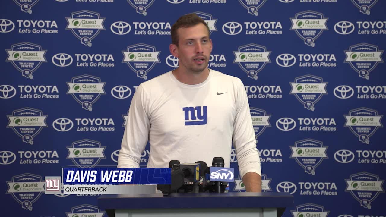 QB Davis Webb previews Thursday night's matchup with Browns