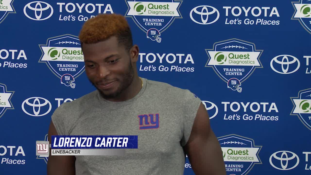 Lorenzo Carter discusses his performance through Training Camp