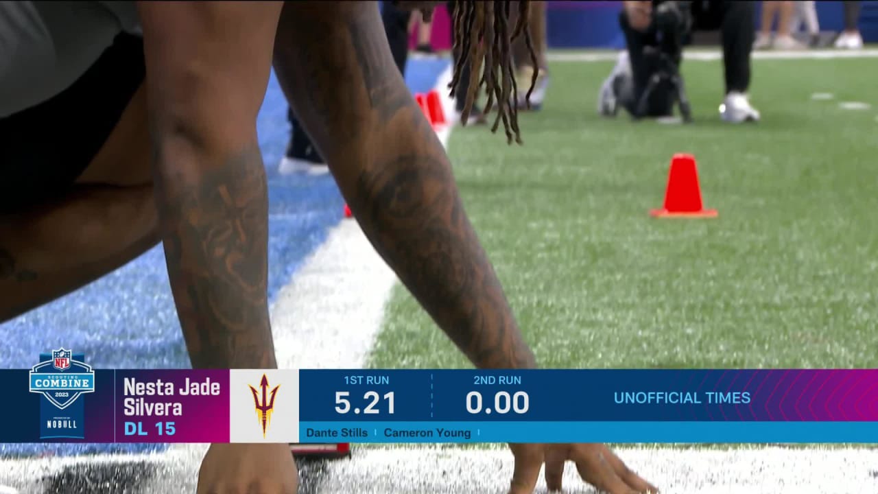 Nesta Jade Silvera runs 40-yard dash at 2023 combine