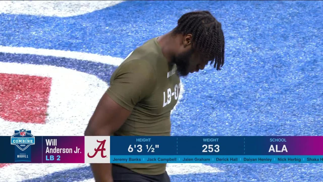 Will Anderson Jr. runs official 4.60-second 40-yard dash at 2023 combine
