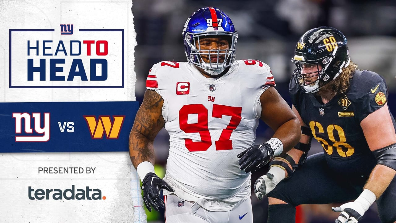 Head-to-Head: Giants DL Dexter Lawrence vs. Commanders G Andrew Norwell