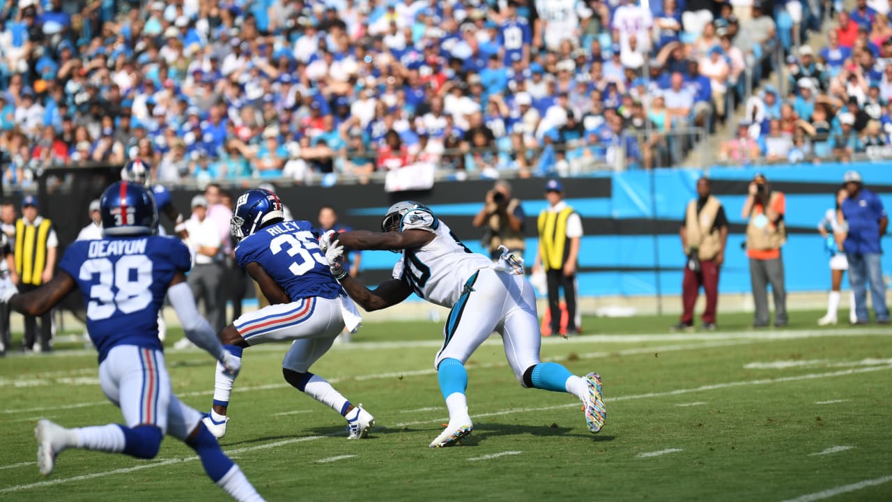 Curtis Riley reads Newton perfectly for INT