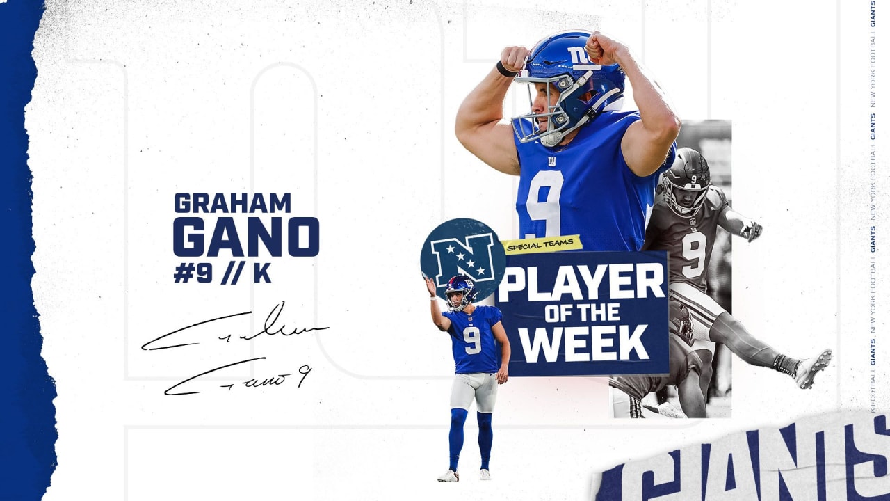 Graham Gano named NFC Special Teams Player of the Week