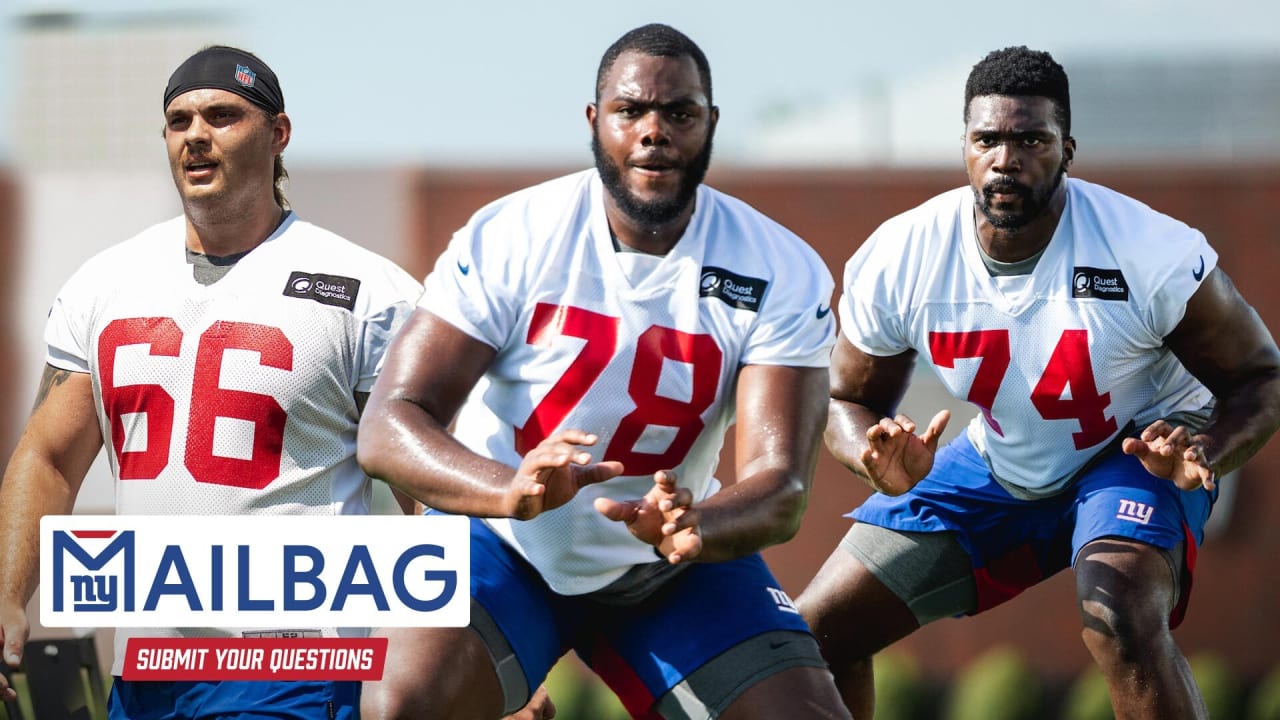 How will the Giants' offensive line be configured in 2020?