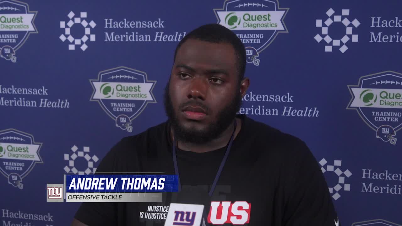OT Andrew Thomas on facing league's elite pass rushers