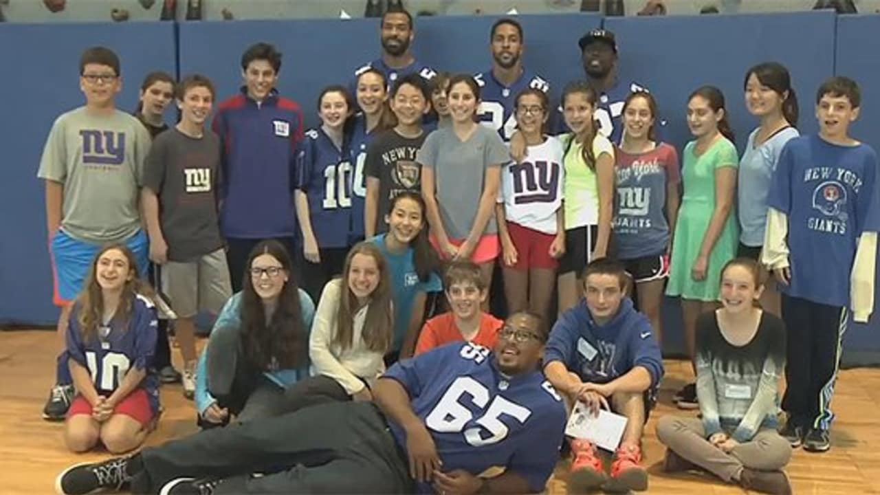 Giants promote youth fitness at Middle School