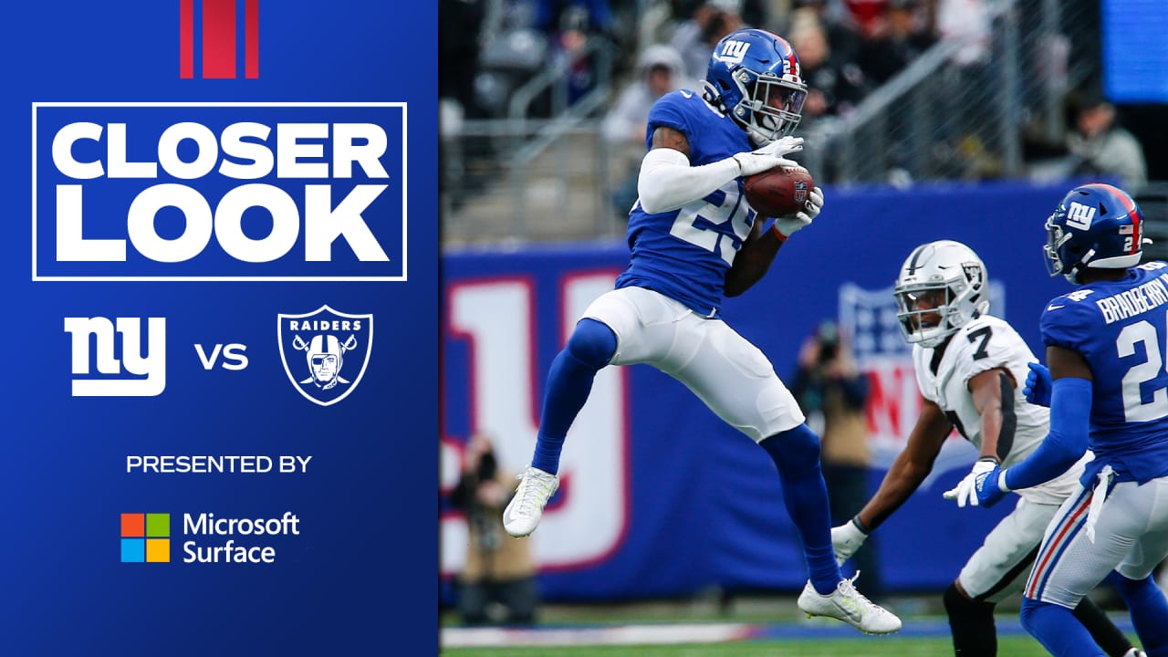Closer Look: Giants' takeaways vs. Raiders