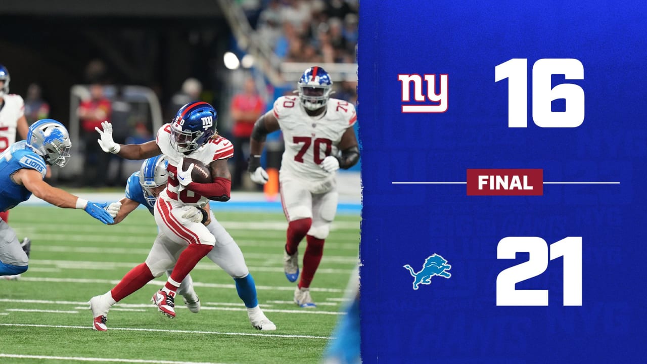 Instant Analysis: Takeaways from Giants vs. Lions