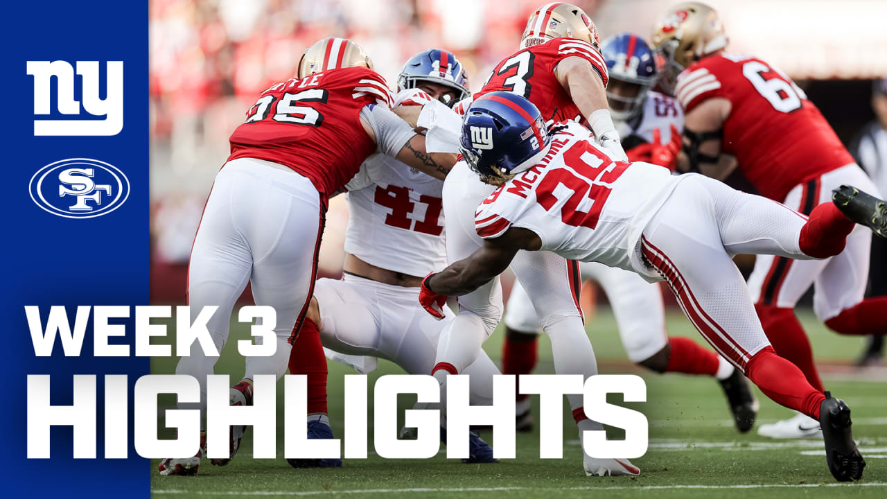 Highlights: San Francisco 49ers 30, New York Giants 12
