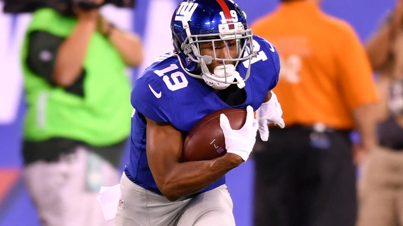New York Giants wide receiver Travis Rudolph makes first NFL reception ...