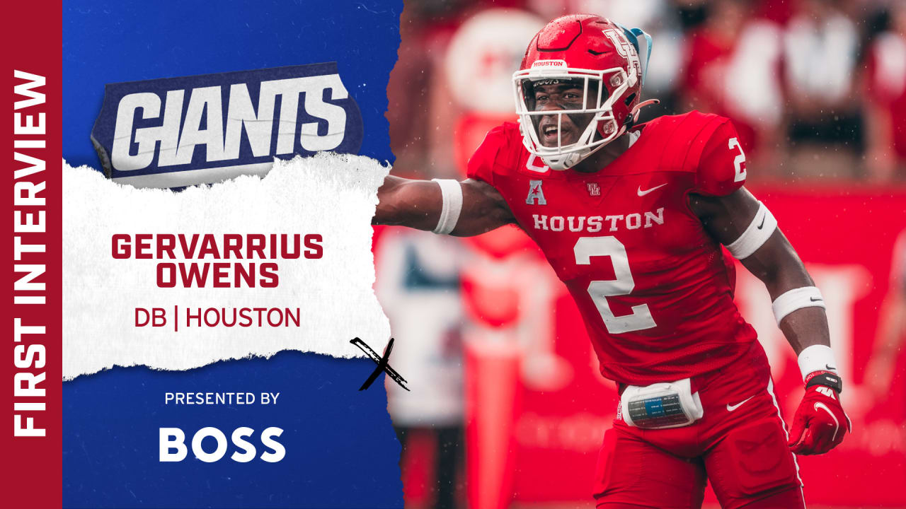 Gervarrius Owens' first interview as a Giant