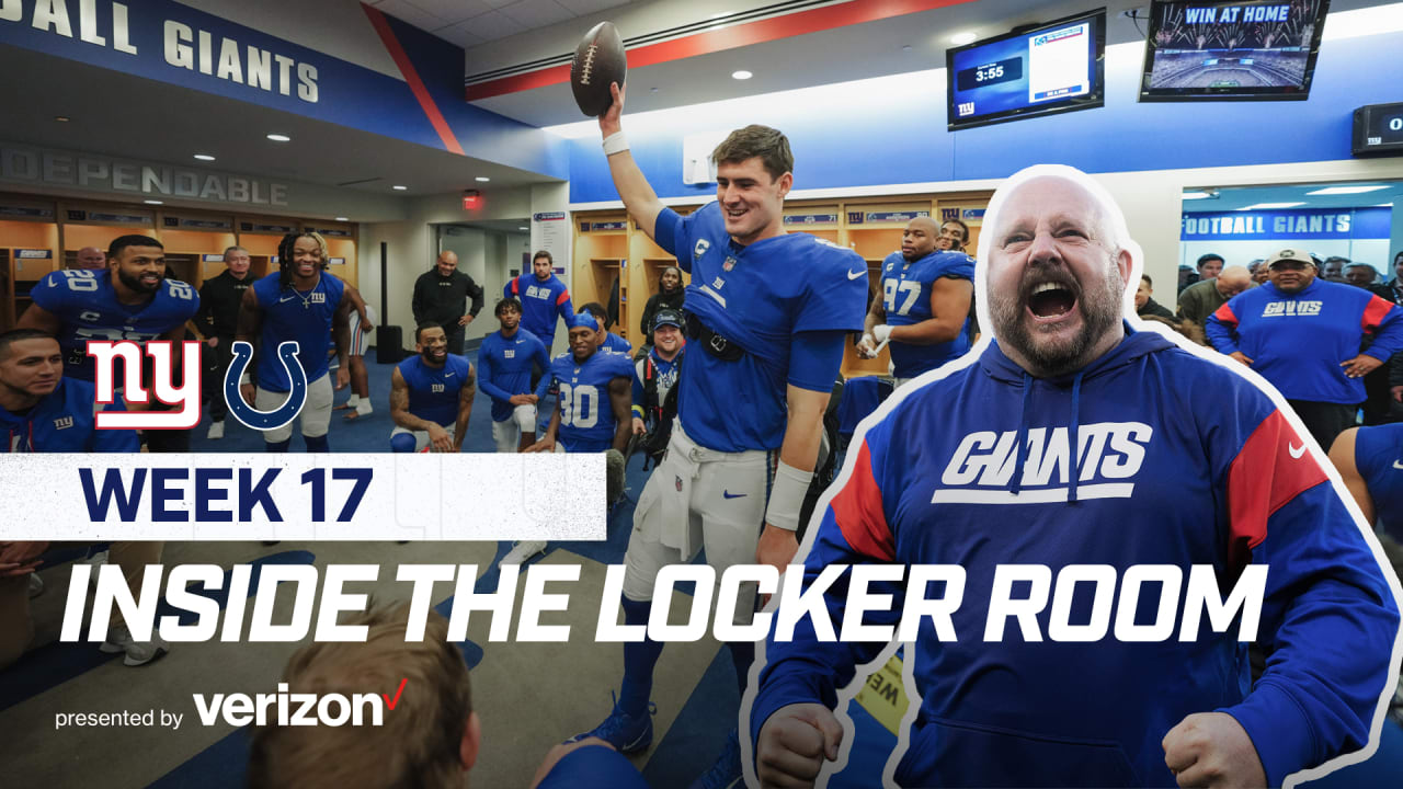 Inside the Locker Room: Giants celebrate playoff berth
