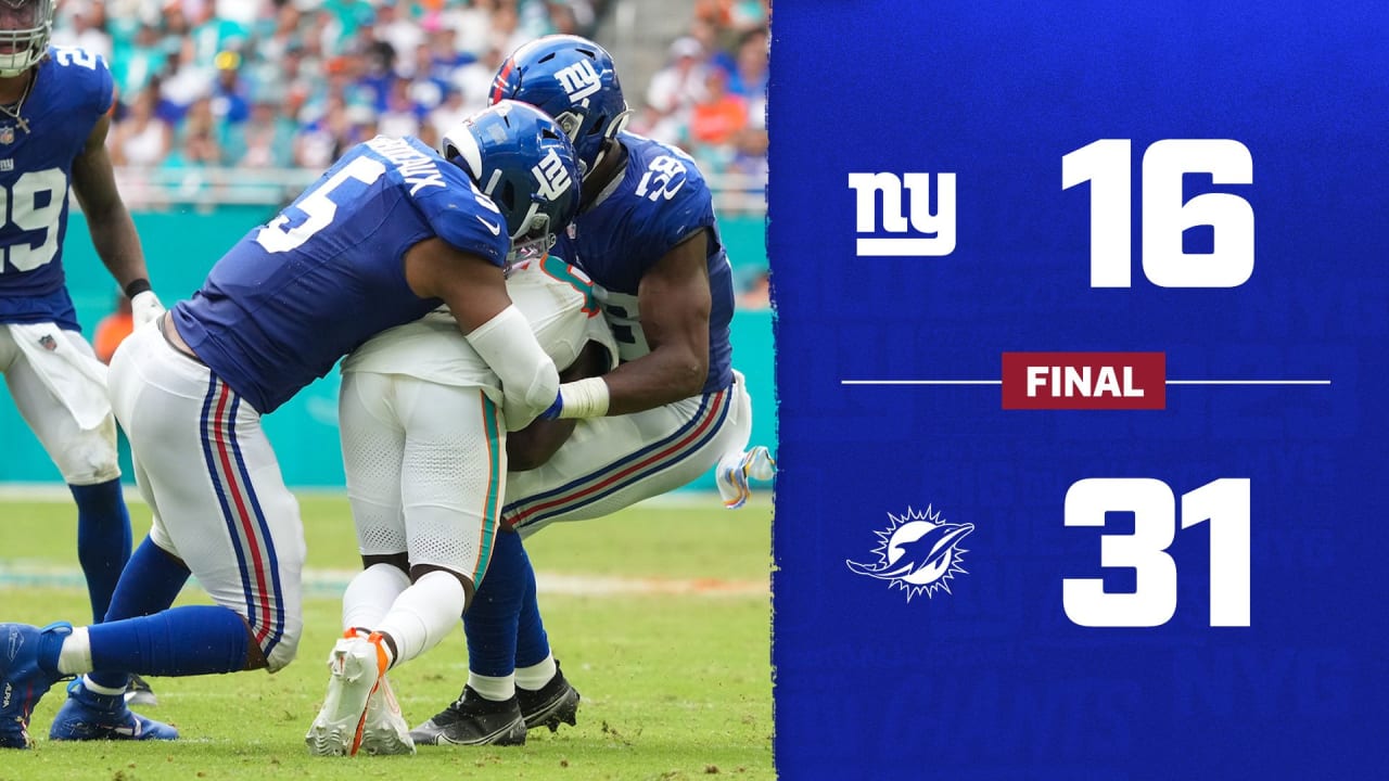 Instant Analysis: Giants fall to Dolphins, 31-16