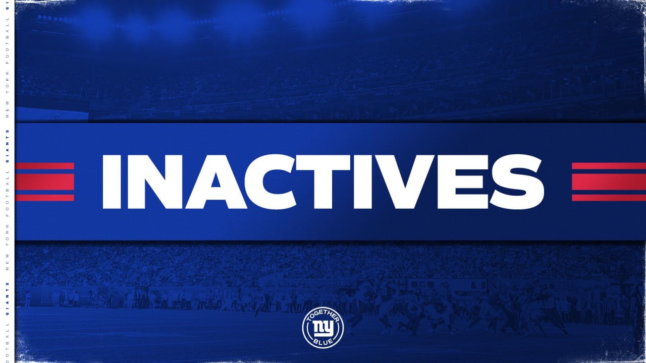 New York Giants vs. Philadelphia Eagles Week 12 NFL Inactives