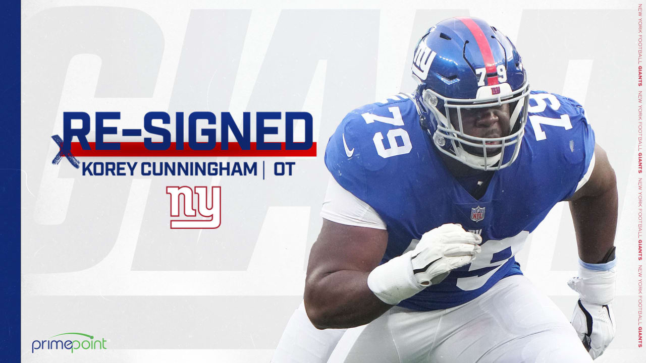 Giants re-sign offensive tackle Korey Cunningham Giants re-sign offensive tackle Korey Cunningham