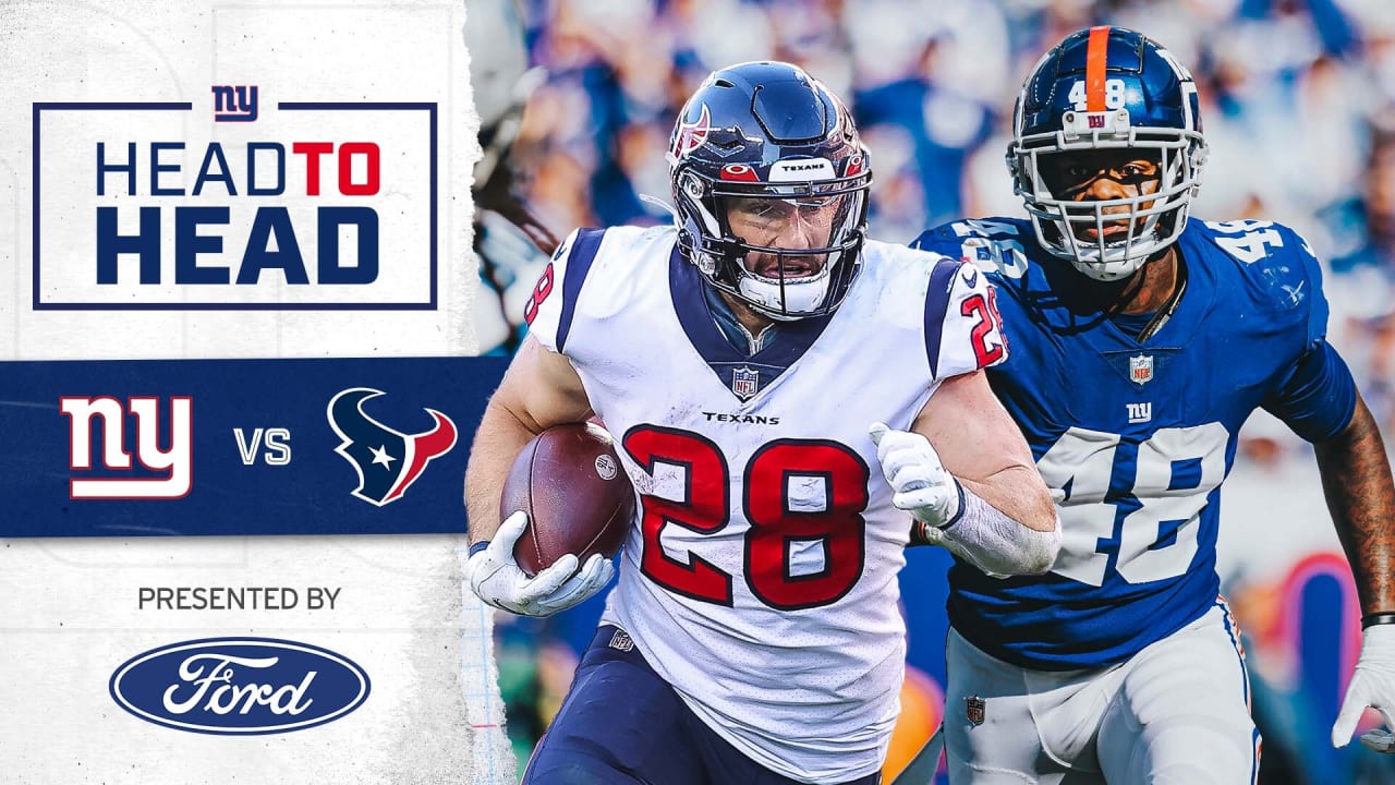 Head-to-Head: Giants LB Tae Crowder vs. Texans RB Rex Burkhead