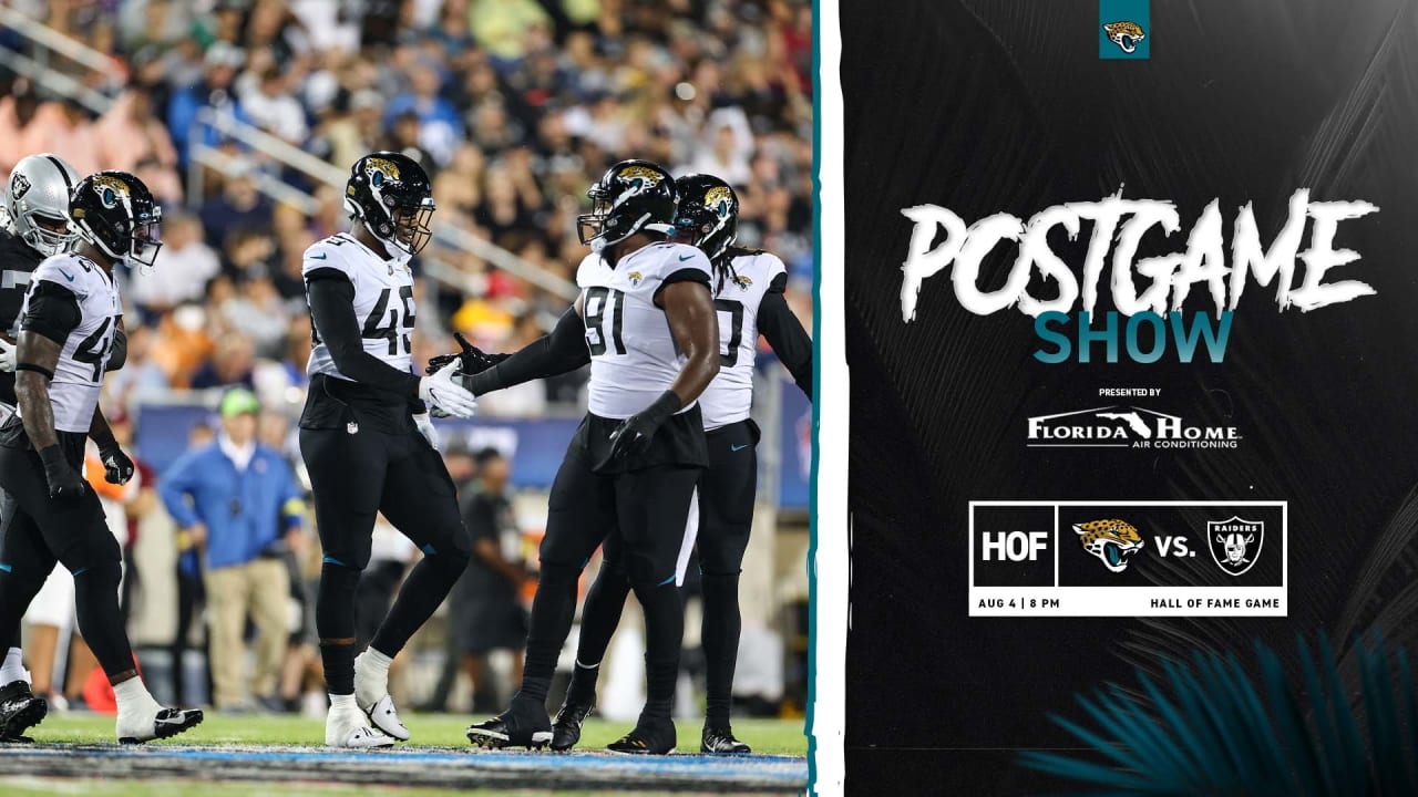 Jacksonville Jaguars (11) vs. Las Vegas Raiders (27) | Postgame Show (Hall of Fame Game)