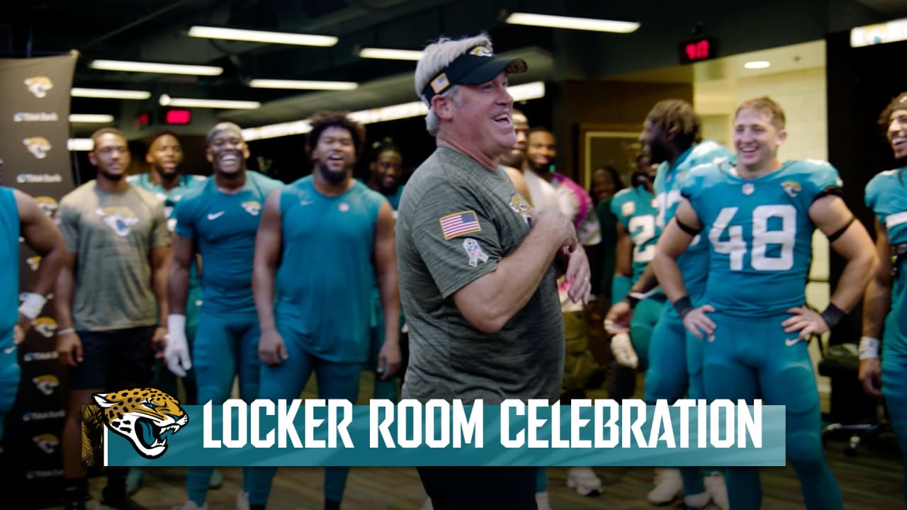 Locker room celebration after comeback victory vs. Raiders | Week 9 | Jacksonville Jaguars