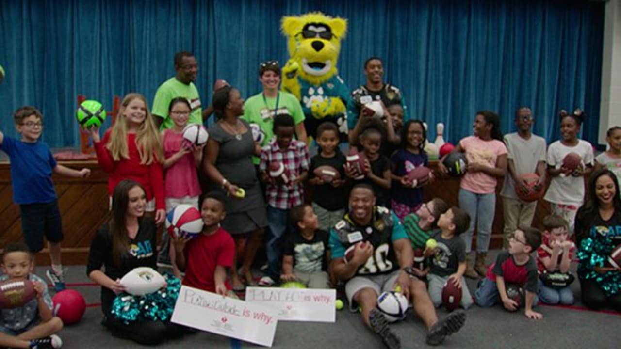 Jaguars make donation to Crystal Springs Elementary