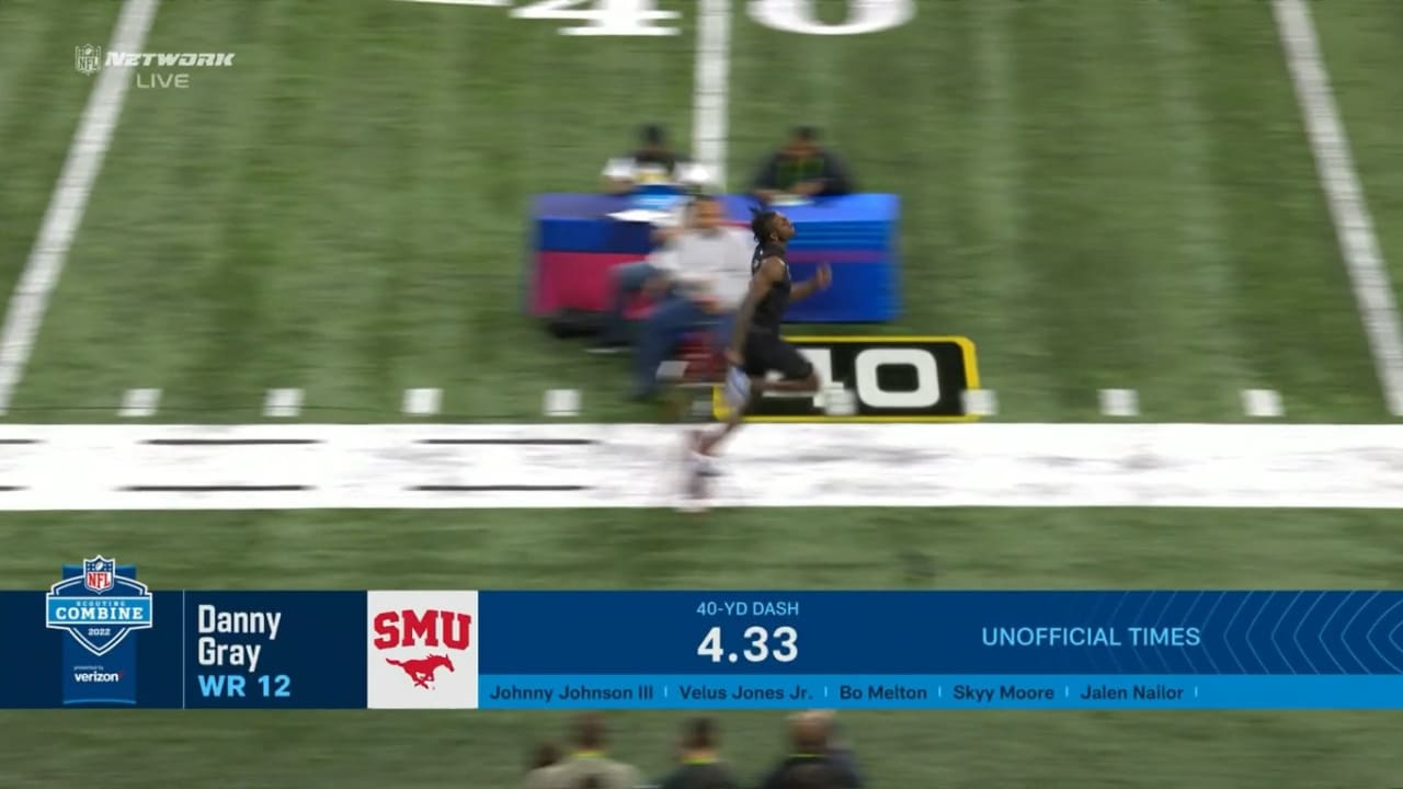 WR Danny Gray (SMU) Runs a 4.33 40-Yard Dash at the 2022 Combine
