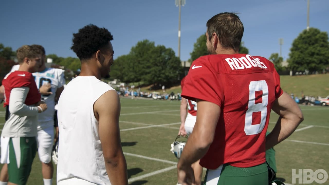Aaron Rodgers Meets Panthers QB Bryce Young | Hard Knocks