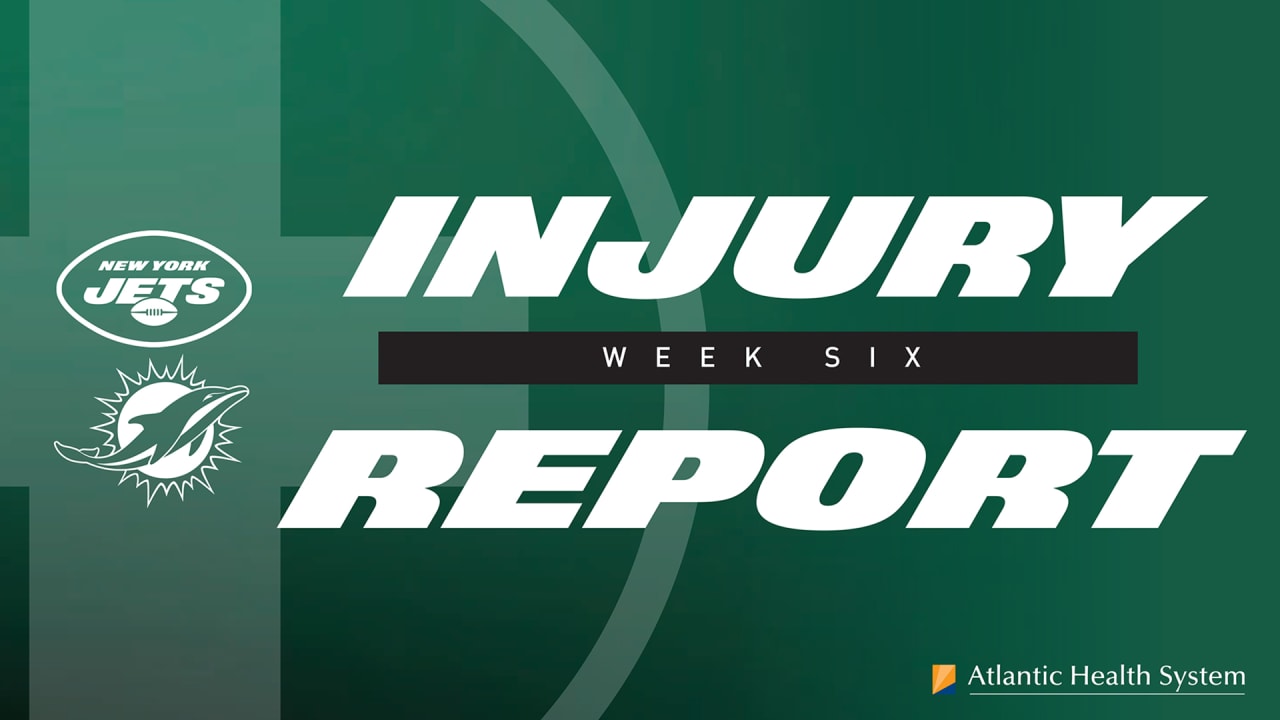 Jets Injury Report | Week 6 at Dolphins - Friday