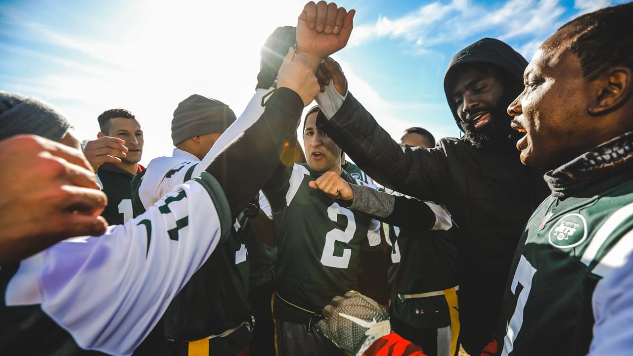 Jets Coach Flag Football at Fort Hamilton