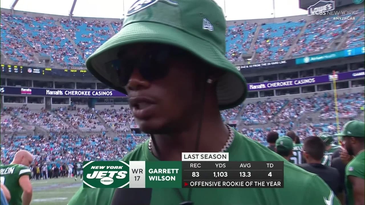 Garrett Wilson In-Game Interview | Jets at Panthers