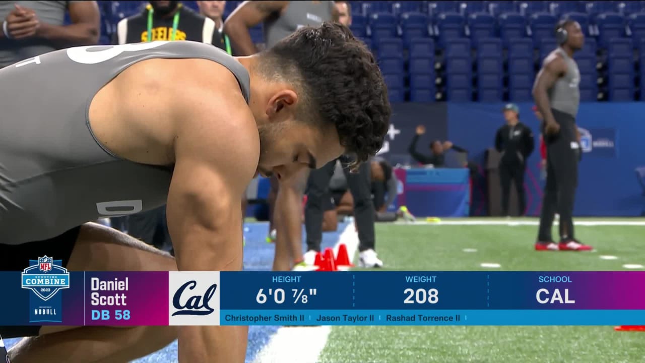 S Daniel Scott (California) Runs a 4.45-Second 40-Yard Dash at 2023 NFL Combine