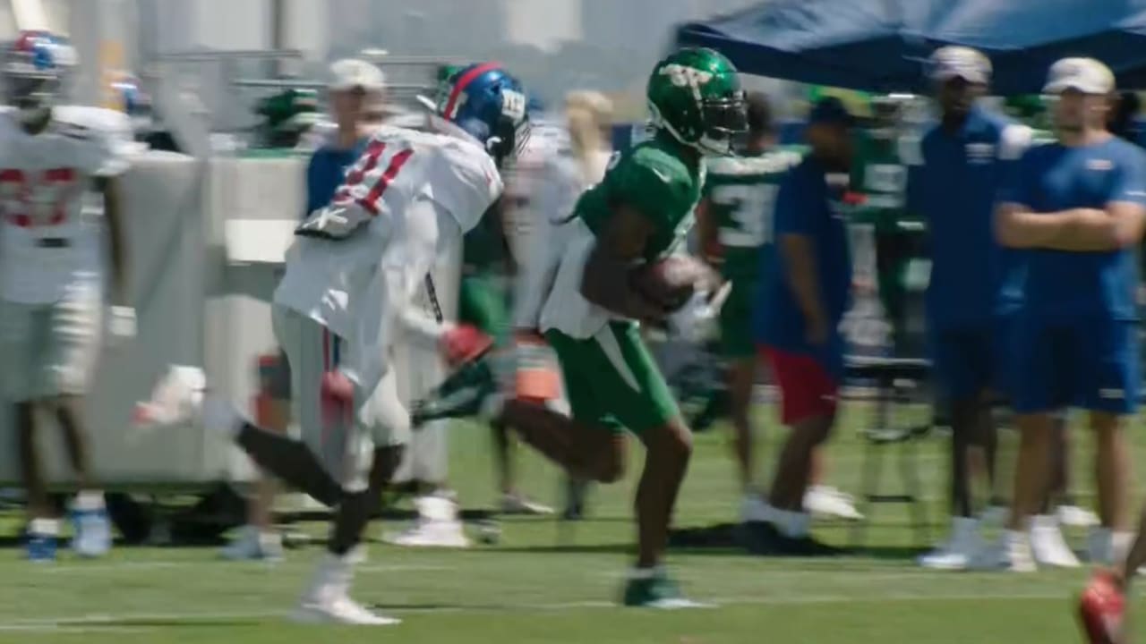Jets-Giants Joint Practice Highlight | Mike White to Garrett Wilson Who ...