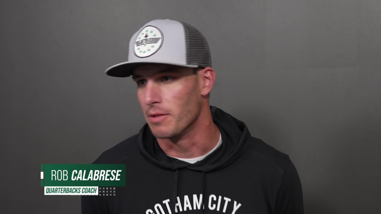 Jets QB Coach Rob Calabrese Press Conference (8/19)