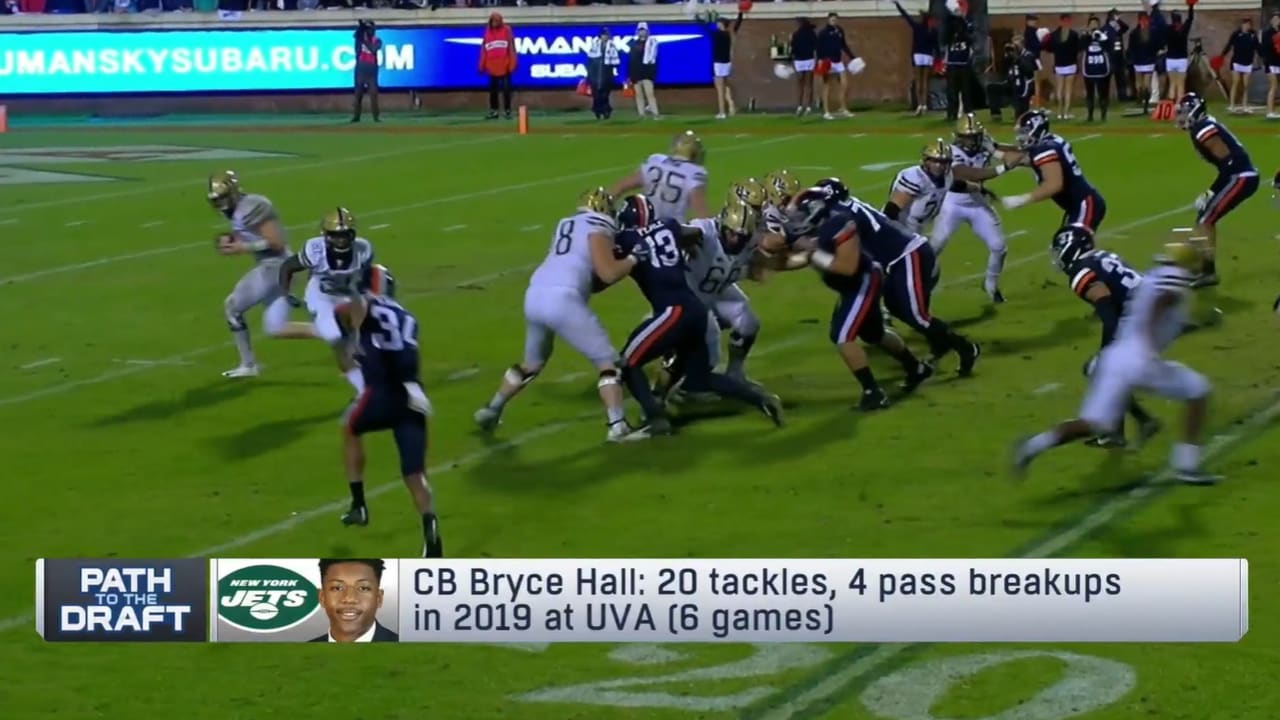 NFL Network Names Bryce Hall as 1 of 2 Rookie CBs to Keep an Eye on in 2020