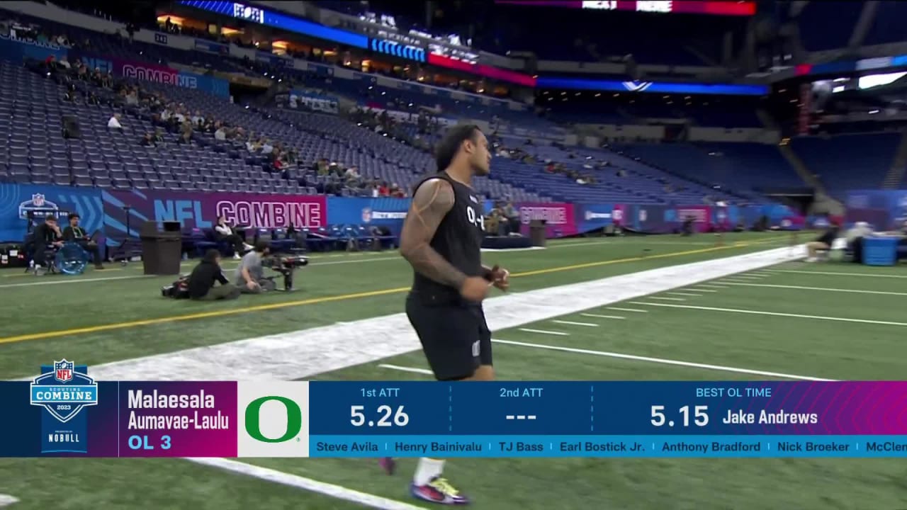 OL Broderick Jones (Georgia) Runs a 4.97-Second 40-Yard Dash at 2023 ...