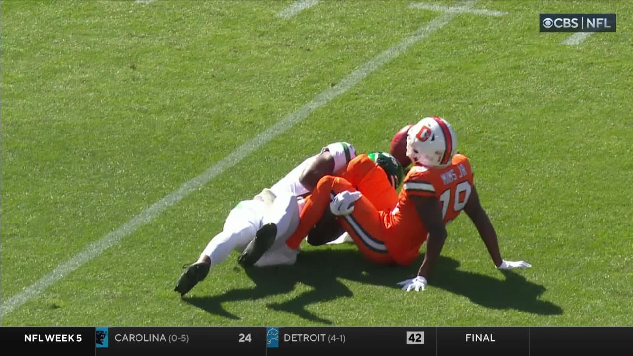 Highlight | Irvin Charles Forces a Marvin Mims Fumble, Sam Eguavoen ...