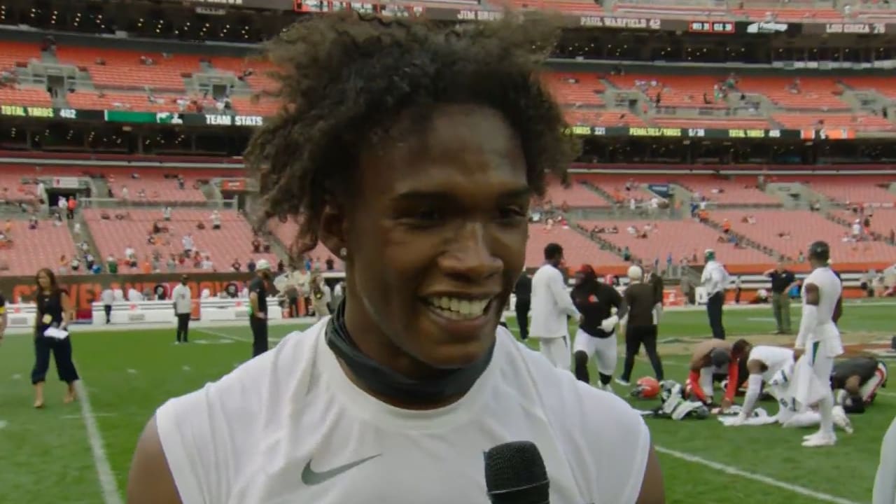 Garrett Wilson On-Field Interview Following the 31-30 Victory Over the ...