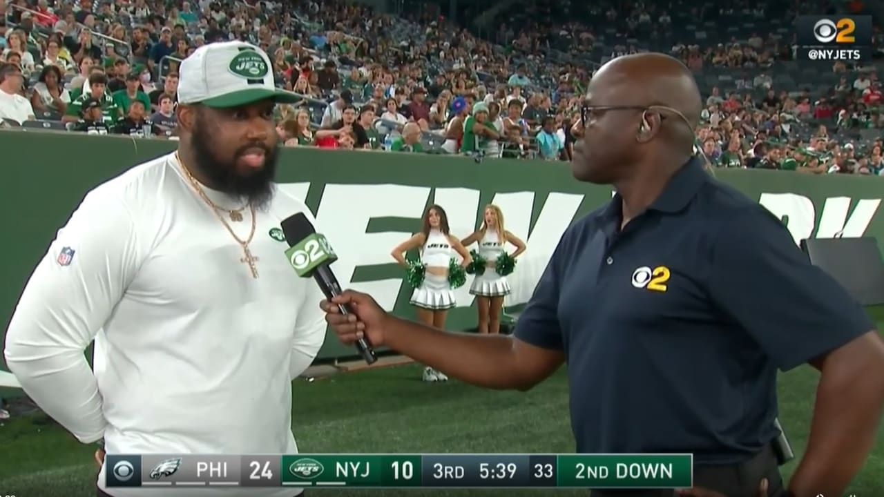 Sheldon Rankins Sideline Interview During the Eagles Game