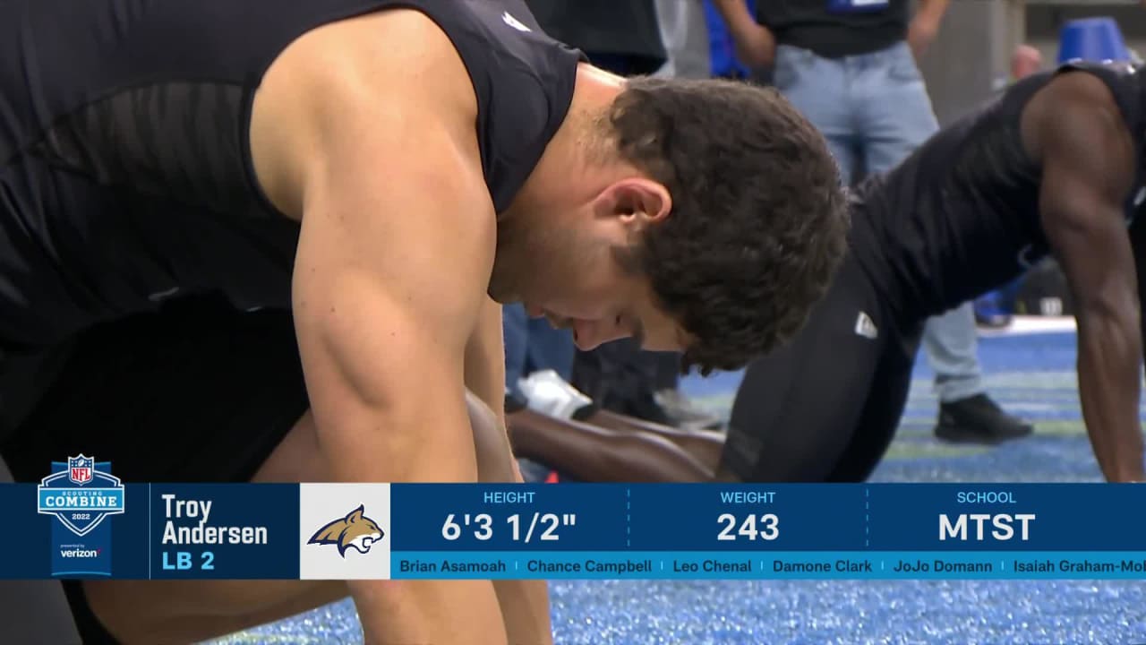 LB Troy Andersen (Montana State) Runs a 4.42 40-Yard Dash at the 2022 ...