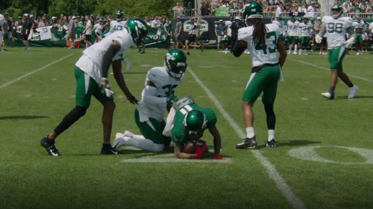 Training Camp Scrimmage Highlight: Robby Anderson Goes Up for a Catch