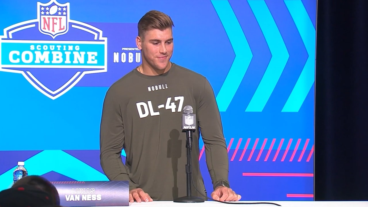 Edge Lukas Van Ness (Iowa) NFL Combine Press Conference