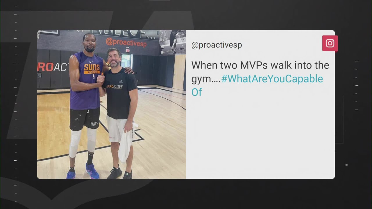 Kevin Durant, Aaron Rodgers Spotted During Joint Workout