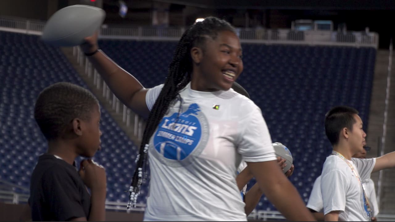 Special Olympics youth football clinic at Ford Field