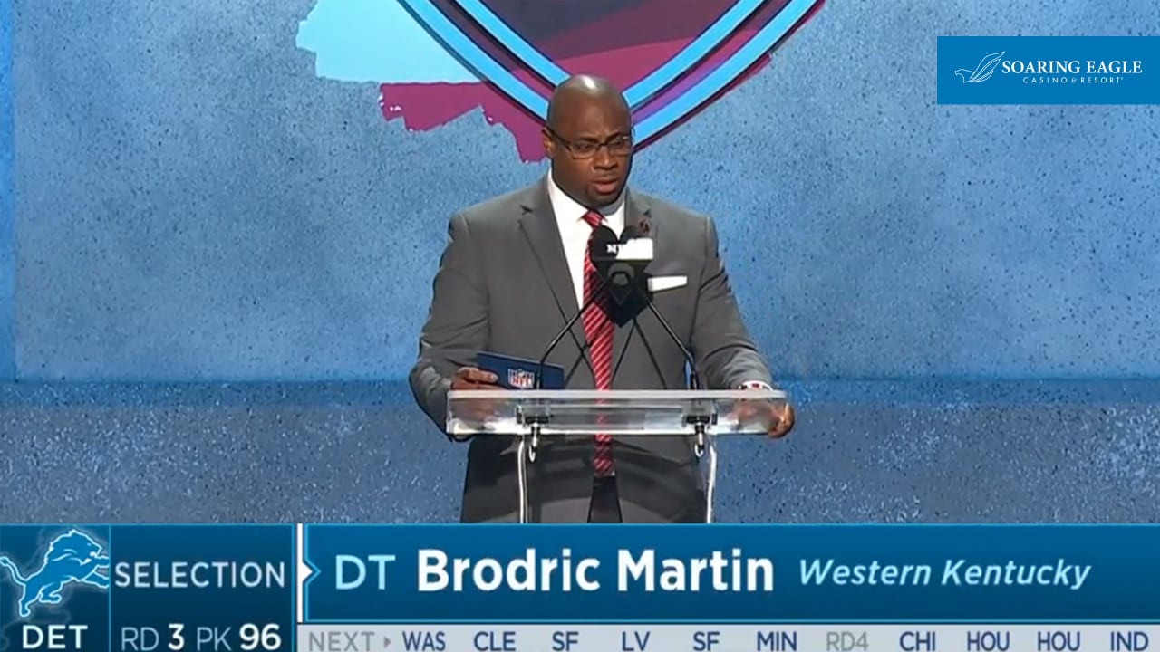 Detroit Lions trade up, draft defensive tackle Brodric Martin
